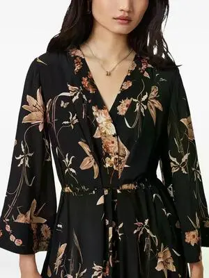 ALLSAINTS Diana Floral-pattern Midi Dress