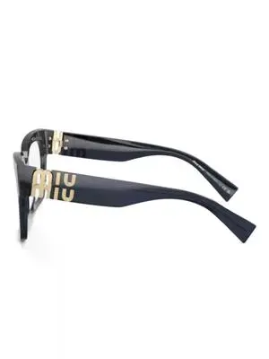 Miu Miu Square Frame Glasses With Logo Detail