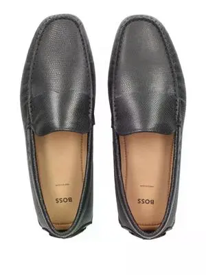 BOSS Printed-leather Loafers