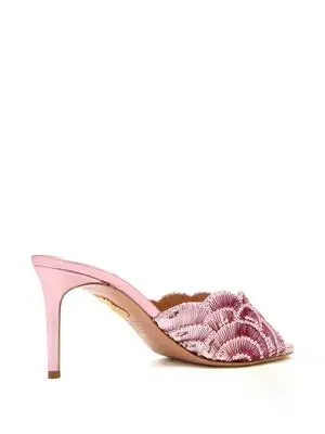AQUAZZURA 75mm Sequin-embellished Stiletto Mules