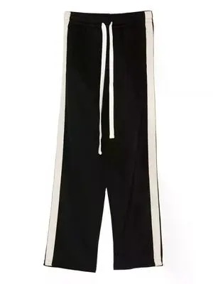 COLE BUXTON Stripe Drawstring Trousers - Black