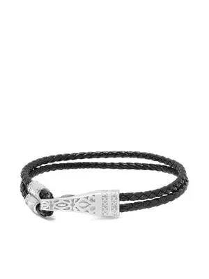 NIALAYA JEWELRY Clasp-detail Leather Bracelet - Black