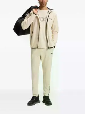 BOSS Hooded Zip-front Jacket - Neutrals