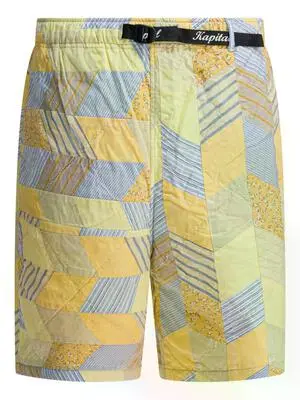 Kapital Patchwork Buckle Shorts - Yellow