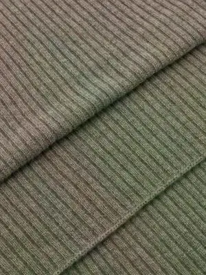 Boggi Milano Ribbed Cashmere Scarf - Brown