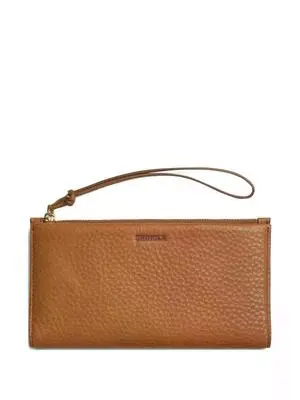 Shinola Leather Zip-top Wallet - Neutrals