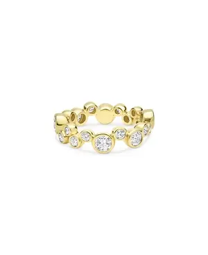 Lagos 18k Yellow Fizz Diamond Bubble Stack Ring