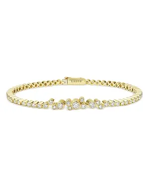 Lagos 18k Yellow Fizz Diamond Bezel Tennis Bracelet - Gold