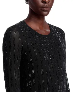 Elie Tahari Adeline Rhinestone Top