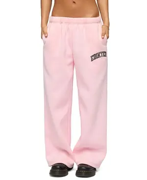 EDIKTED Camo Crush Sweatpants - Light-pink