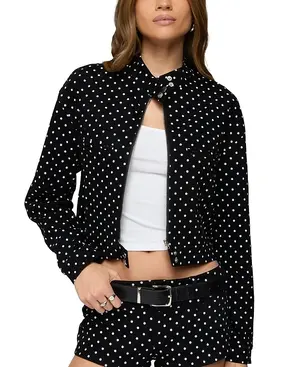 EDIKTED Tabitha Polka Dot Jacket