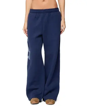 EDIKTED Straight Leg Sweatpants - Navy