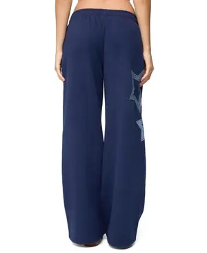 EDIKTED Straight Leg Sweatpants - Navy