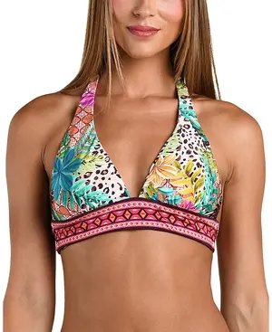 SUNSHINE 79 Paradise Heat Reversible Halter Bikini Top - Multi