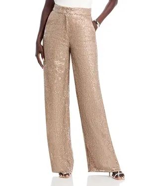 TOCCIN Suri Sequin Wide-leg Pants