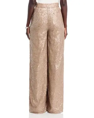 TOCCIN Suri Sequin Wide-leg Pants