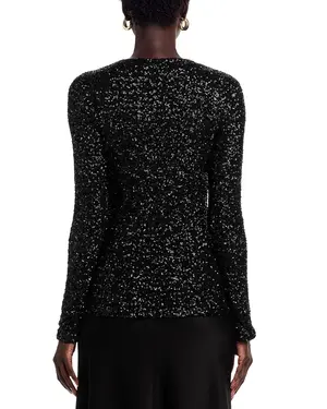 Rue Sophie Lorynn Sequin Long Sleeve Top