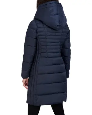 Tahari Casey Hooded Puffer Coat - Galaxy