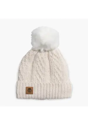 Turtle Fur Lindsey Pom Beanie - Pearl
