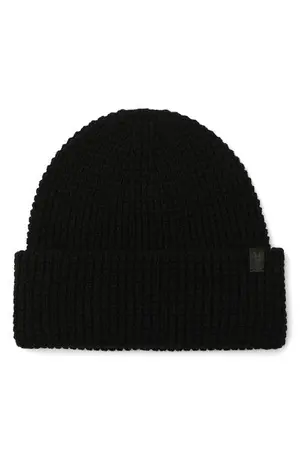 ALLSAINTS Waffle Knit Beanie - Black