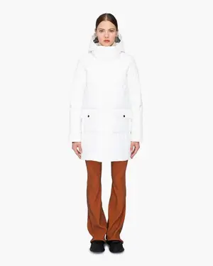 QUARTZ CO. Chloe Hooded Winter Jacket - Ivory