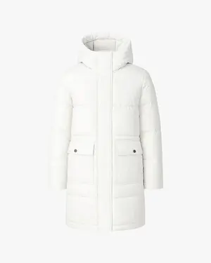 QUARTZ CO. Chloe Hooded Winter Jacket Ivory