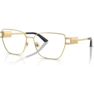 Versace 55mm Cat Eye Optical Glasses - Gold