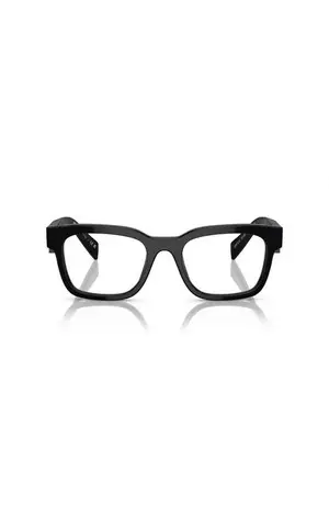 Prada 53mm Rectangle Eyeglasses - Black