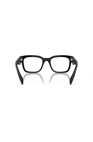 Prada 53mm Rectangle Eyeglasses - Black