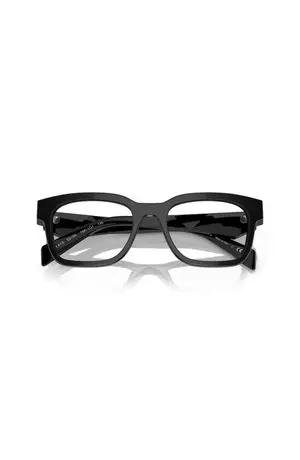 Prada 53mm Rectangle Eyeglasses - Black