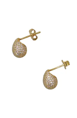 JOIANA JEWELRY Pave Zirconia Drop Earrings