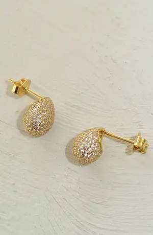JOIANA JEWELRY Pave Zirconia Drop Earrings