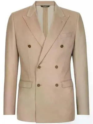 Dolce & Gabbana Double-breasted Peak Lapel Jacket - Neutrals