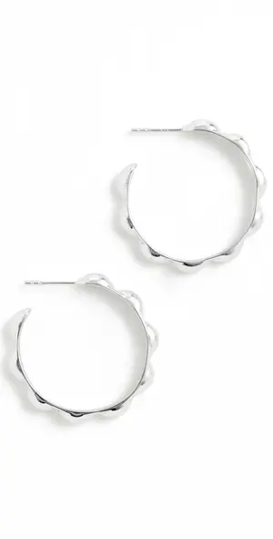 SOPHIE BLAKE Selena Scalloped Hoop Earrings - Silver
