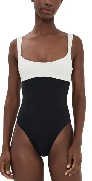 L*Space Descanso One-piece Swimsuit - Black/cream