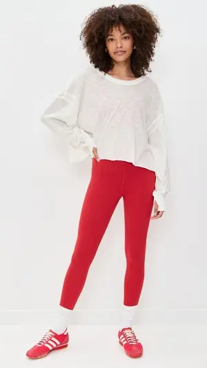 Free People Layer Tee With Cutout Detail - White