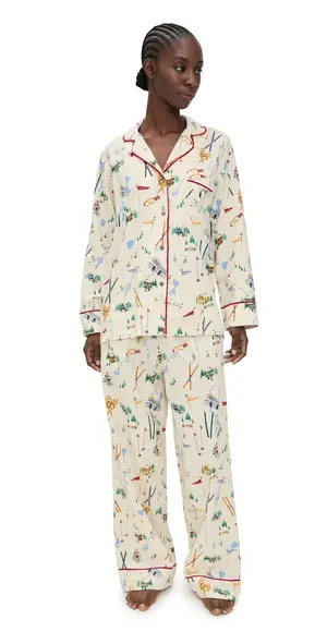 Ralph Lauren Madison Pajama Set - Traveler Ski Print