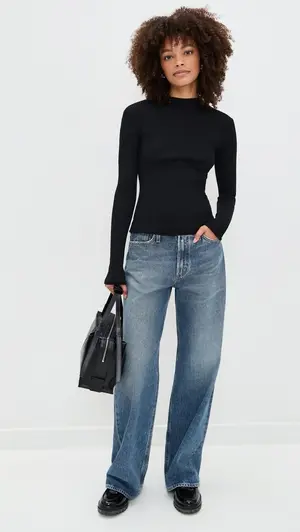 LE BOP Adele Knit Top - Black
