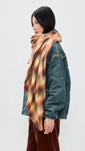 MARBELL Kate Denim Jacket With Scarf