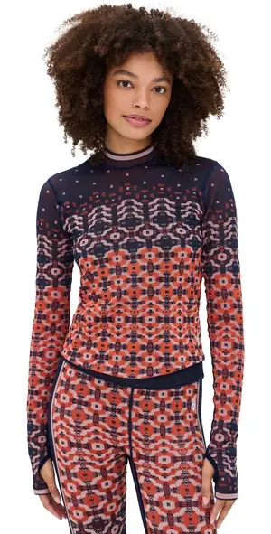 Free People Myoko Jacquard Layer Top