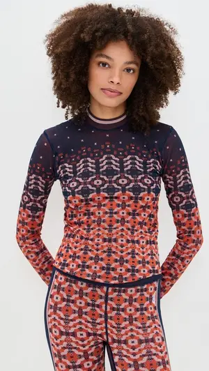 Free People Myoko Jacquard Layer Top