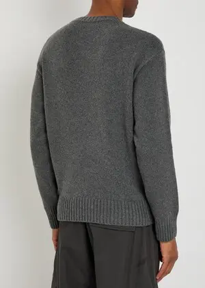 Moncler Logo-appliqué Wool And Cashmere-blend Jumper