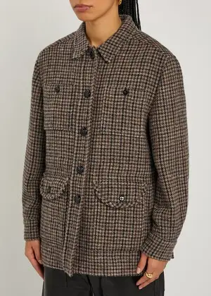BLAZÉ MILANO Lokai Houndstooth Wool-blend Jacket