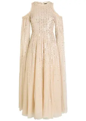 NEEDLE & THREAD Moonlight Sequin-embellished Tulle Gown