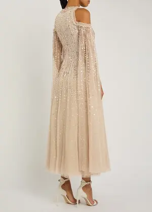 NEEDLE & THREAD Moonlight Sequin-embellished Tulle Gown