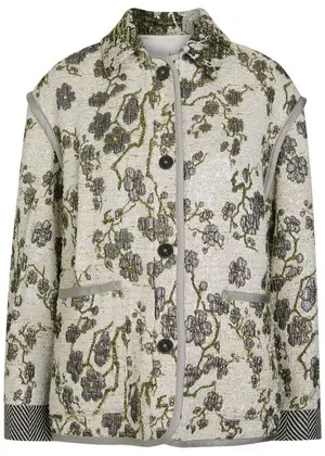 FORTE_FORTE Floral-jacquard Bouclé Jacket