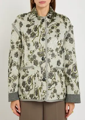 FORTE_FORTE Floral-jacquard Bouclé Jacket