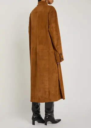 Stouls Corleone Suede Trench Coat - Tan