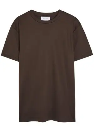 RAITH Luxe Mercerised Cotton T-shirt - Dark Brown