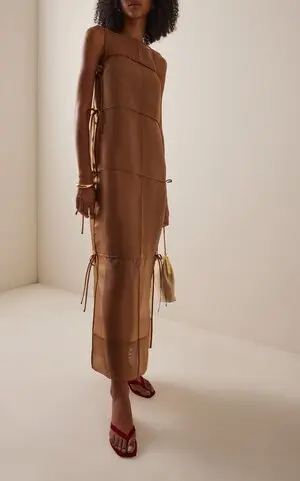 Staud Chandler Dress Walnut